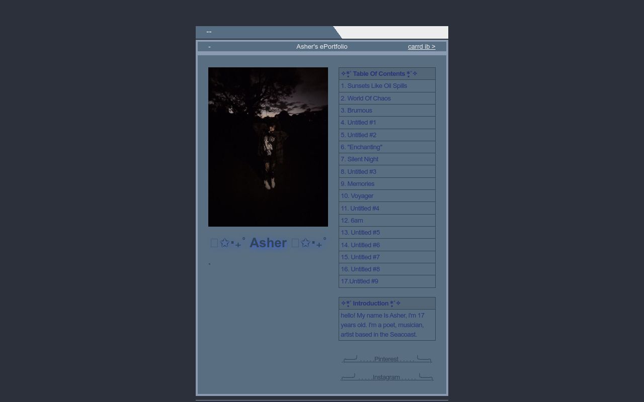 Asher's ePortfolio